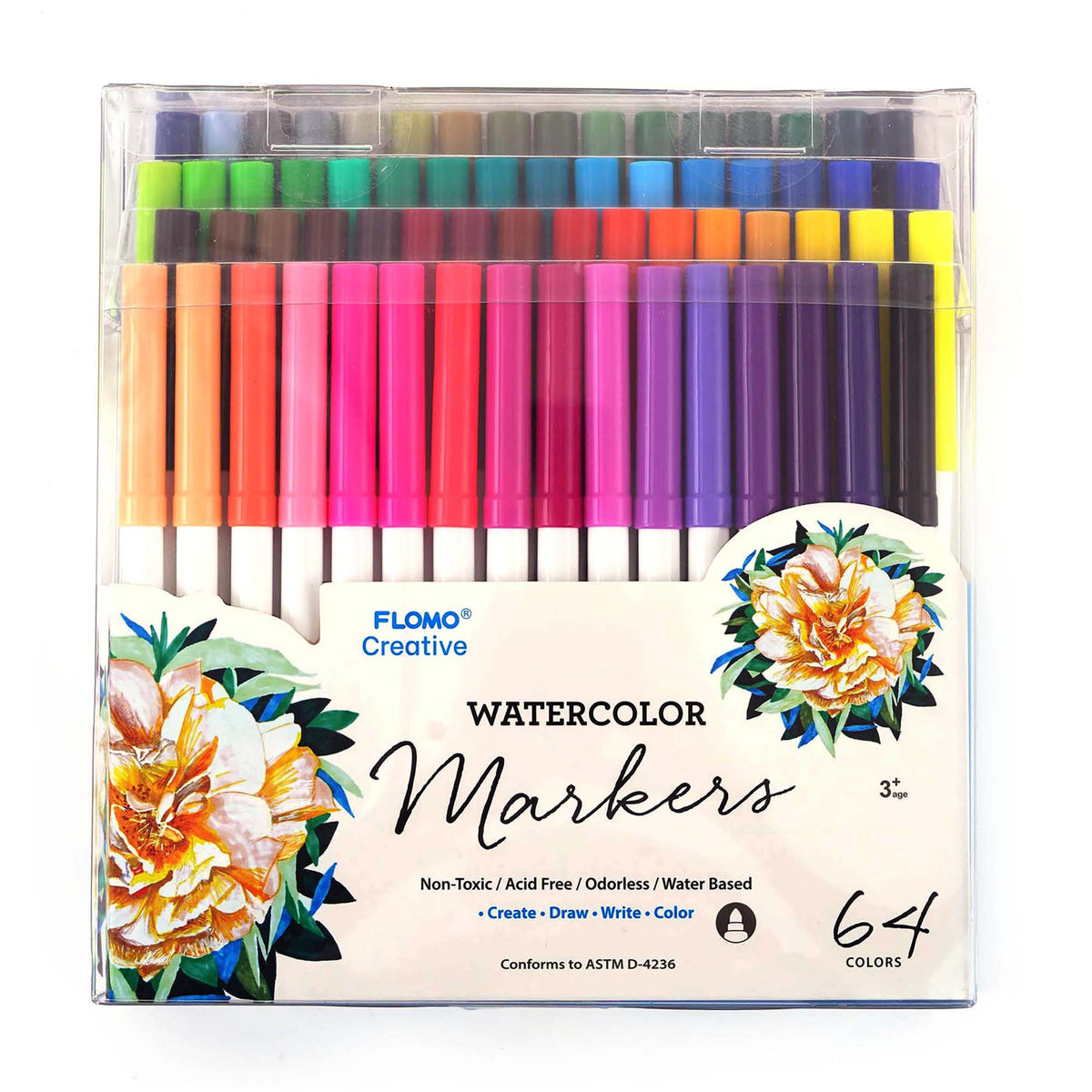 64Ct Watercolor Markers | FLOMO/Nygala Corp.