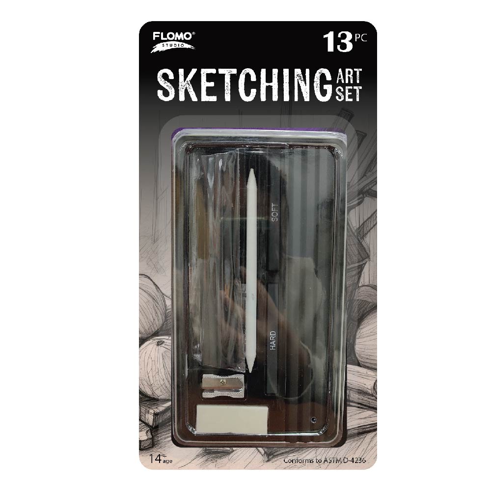 13Pc Sketching Art Set With Tin Case | FLOMO/Nygala Corp.
